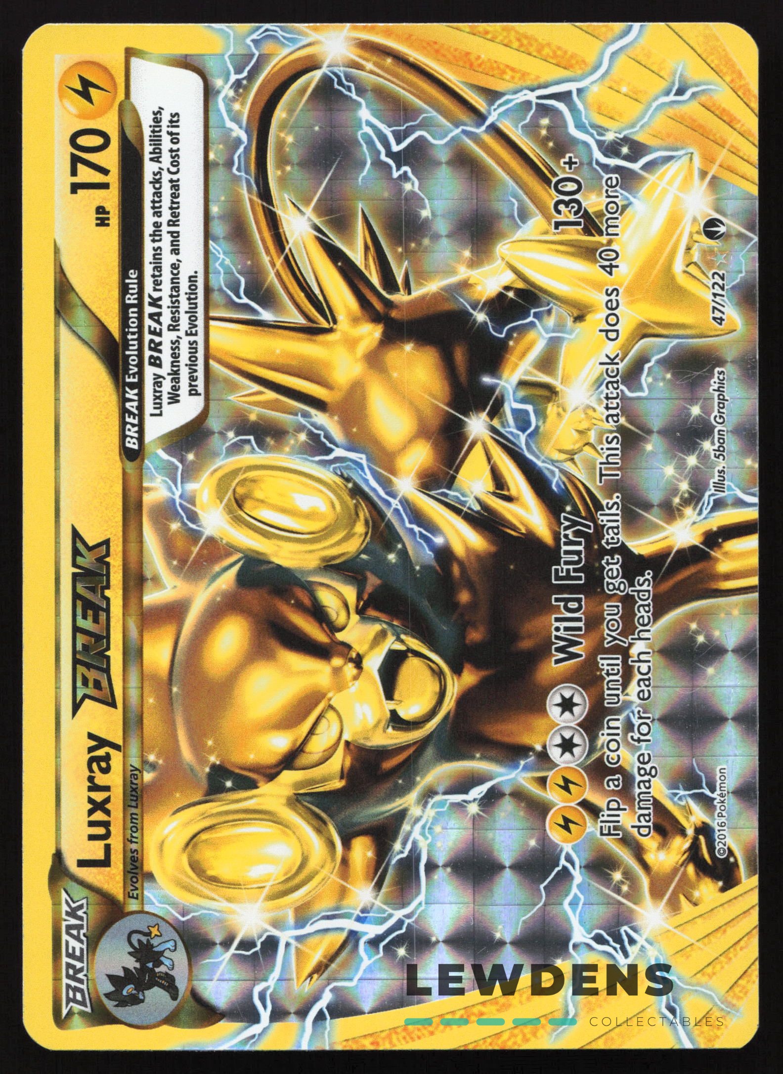LUXRAY BREAK - 47/122 - Ultra Rare - XY BREAKpoint - Pokemon Card - DMG ...